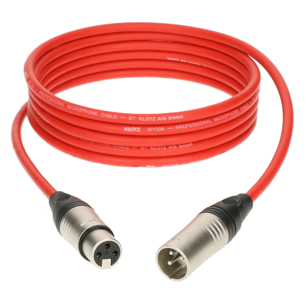 Klotz M1 Mikrofonkabel rot 1m – Tonwirbel